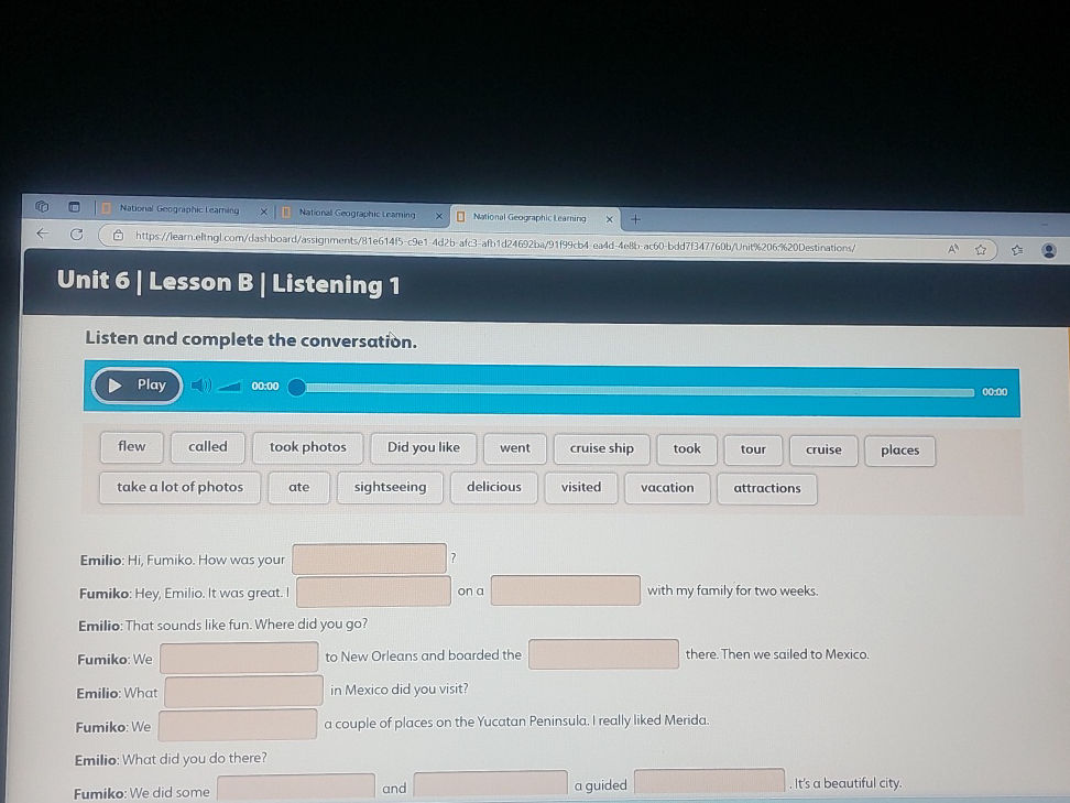 Listen and complete the conversation. | StudyX