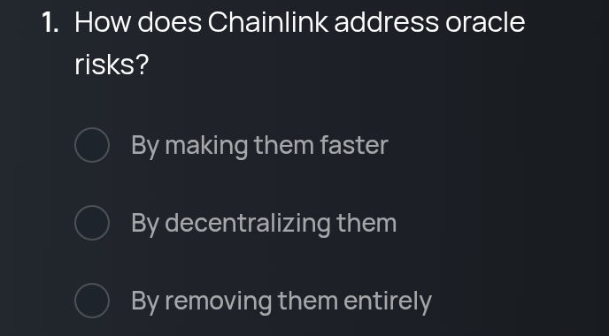 1. How does Chainlink address oracle risks? | StudyX