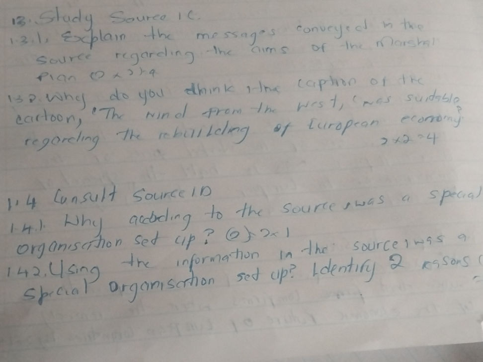 13. Study Source 1C. 1.3.1. Explain the | StudyX