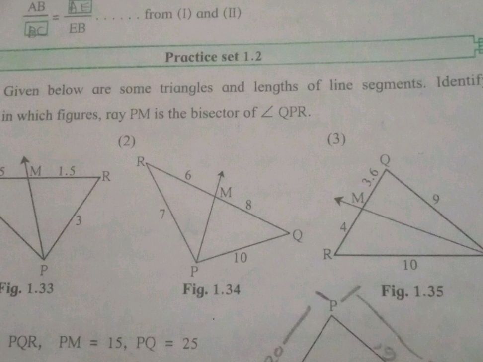 Given below are some triangles and lengths | StudyX