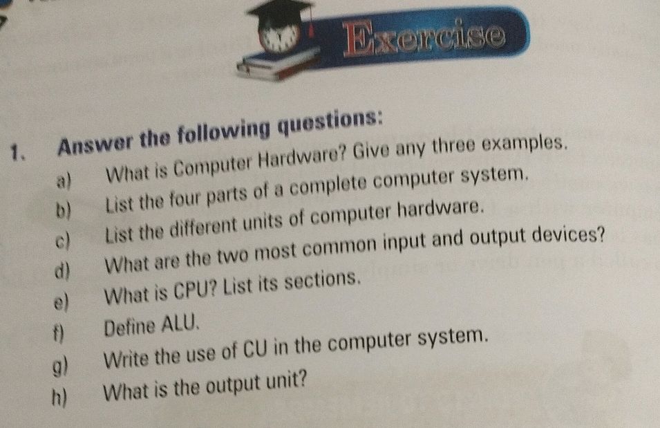 1. Answer the following questions: a) What | StudyX