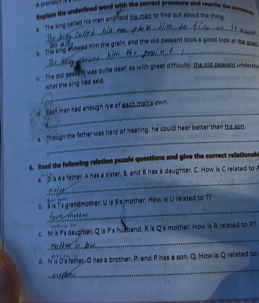 Replace the underlined word with the correct | StudyX