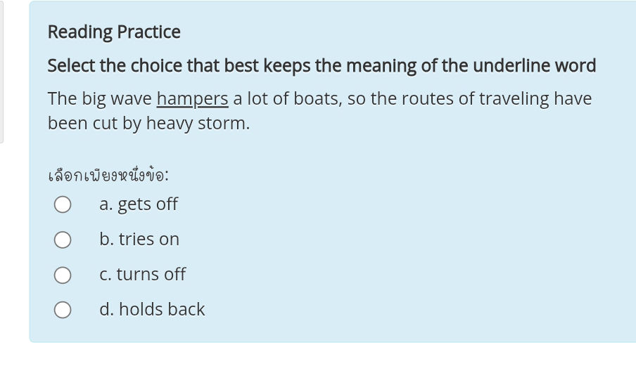 Select the choice that best keeps the | StudyX