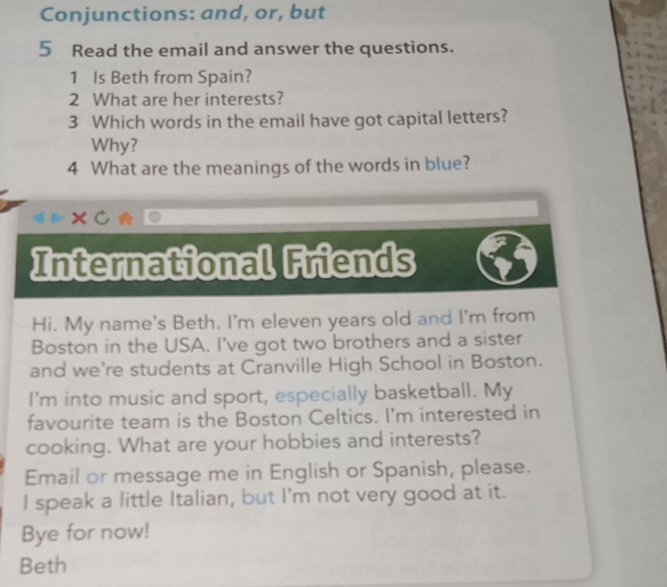 5 Read the email and answer the questions. | StudyX