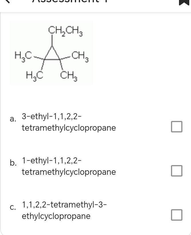 CH2CH3 | H3C - C - CH3 | CH3 a. | StudyX