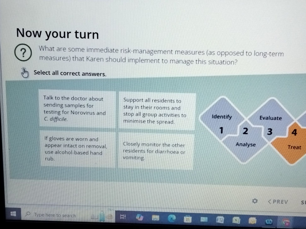 What are some immediate risk-management | StudyX