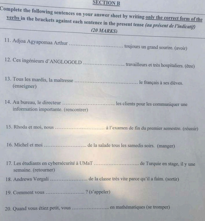 Complete the following sentences on your | StudyX