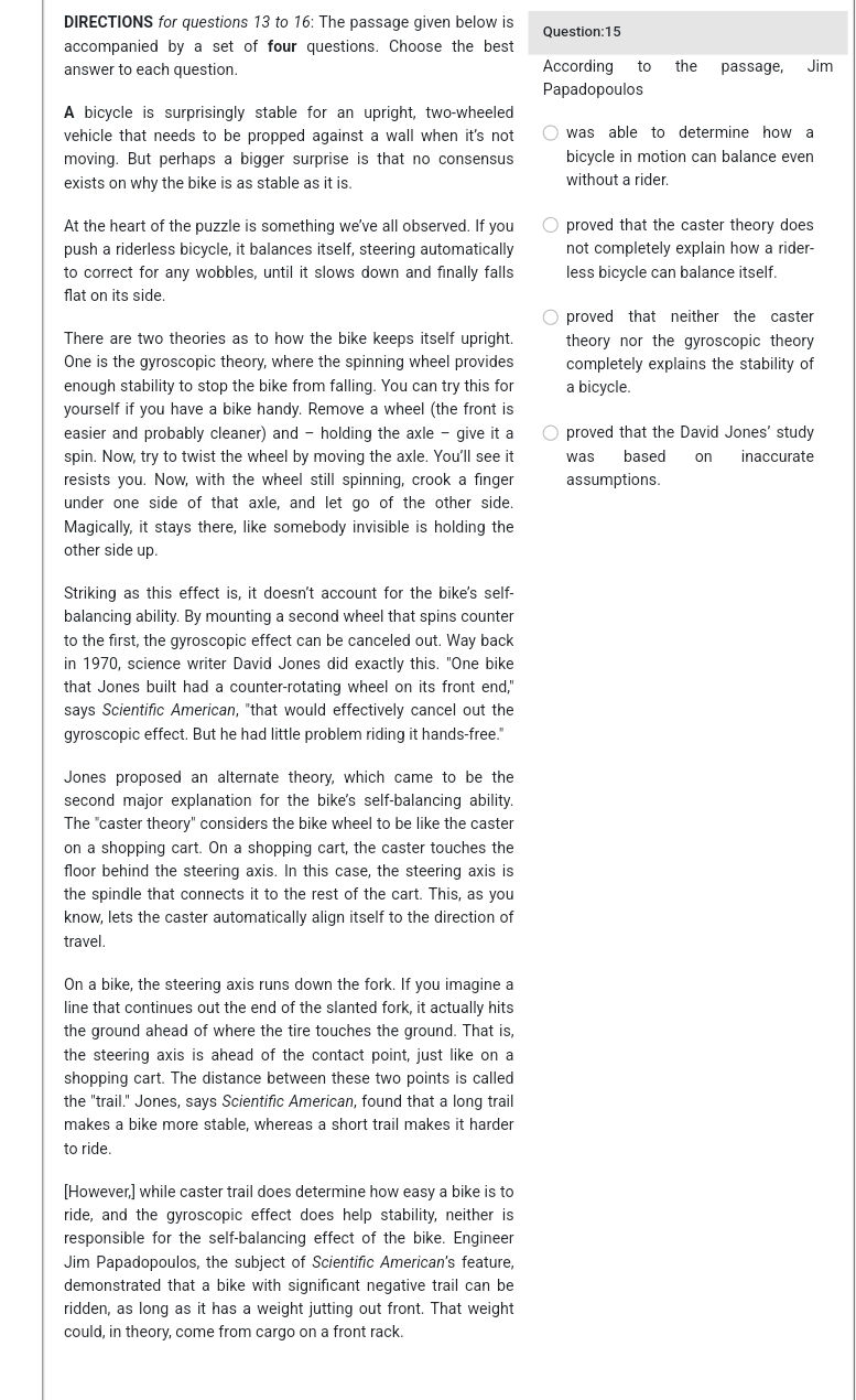 Question:15 According to the passage, Jim | StudyX