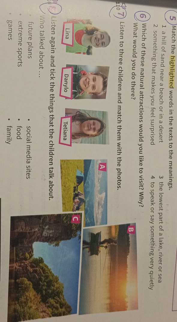 5 Match the highlighted words in the texts | StudyX