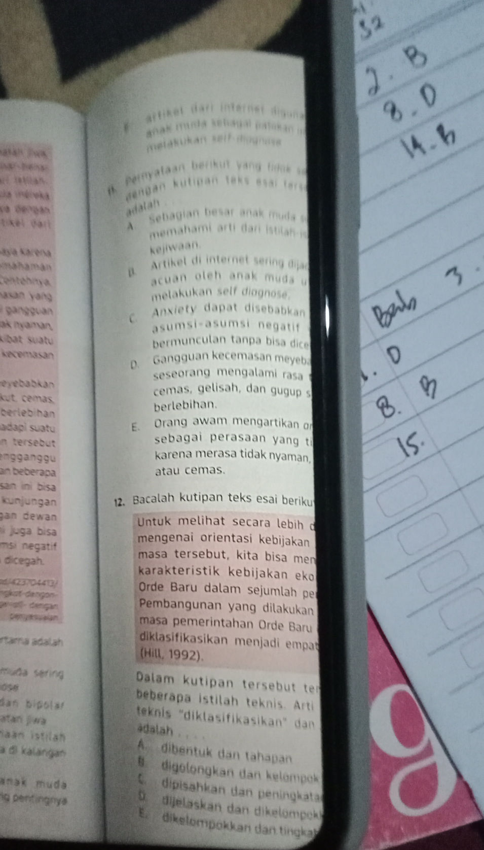 12. Bacalah kutipan teks esai berikut. | StudyX