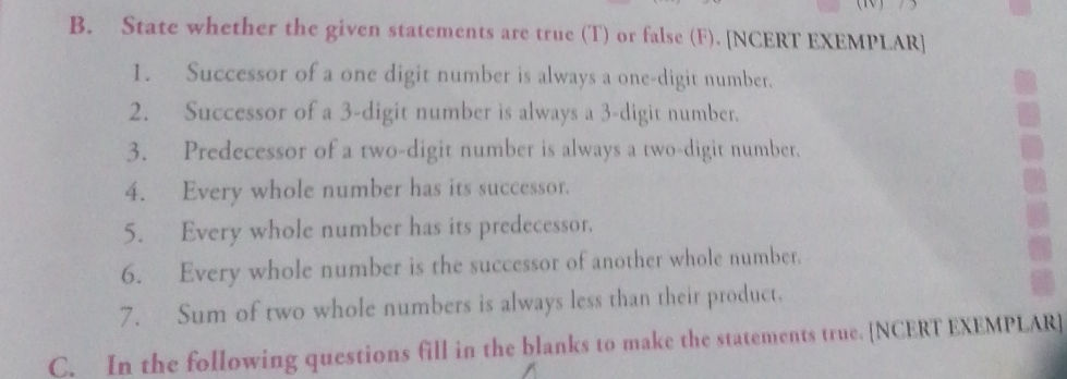 B. State whether the given statements are | StudyX