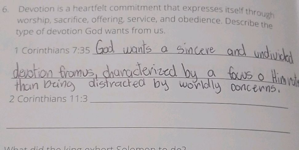 6. Devotion is a heartfelt commitment that | StudyX