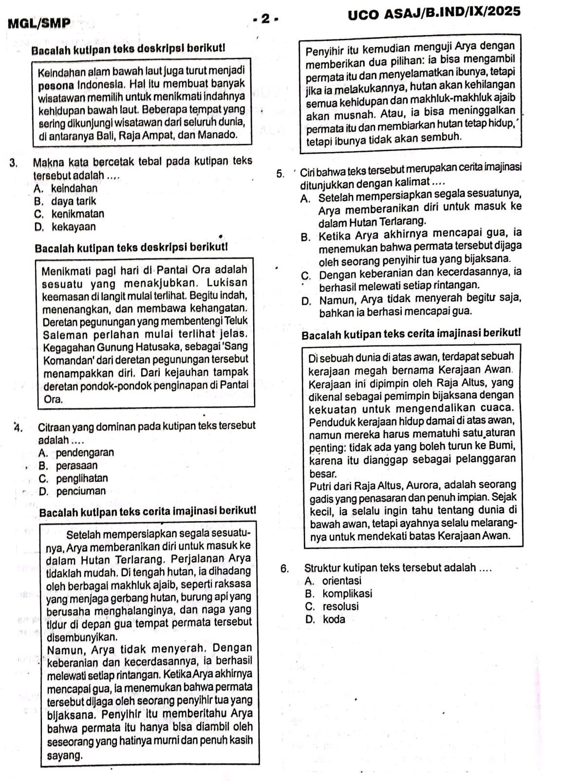 3. Makna kata bercetak tebal pada kutipan | StudyX