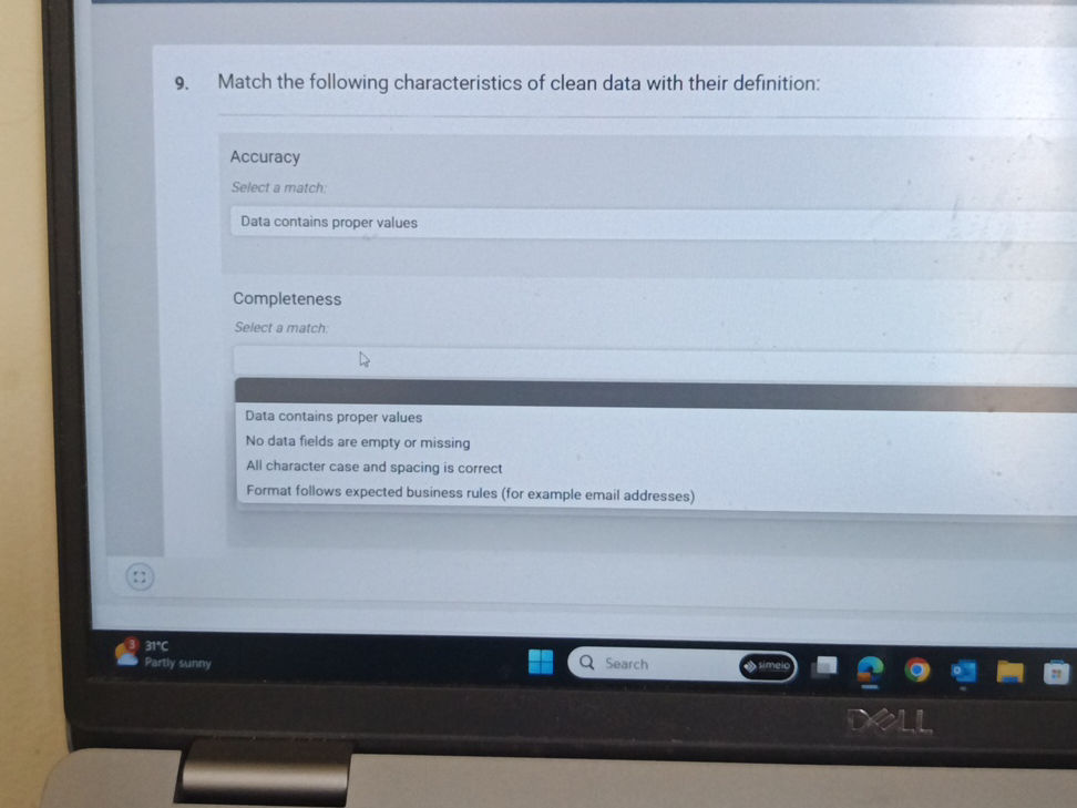 9. Match the following characteristics of | StudyX