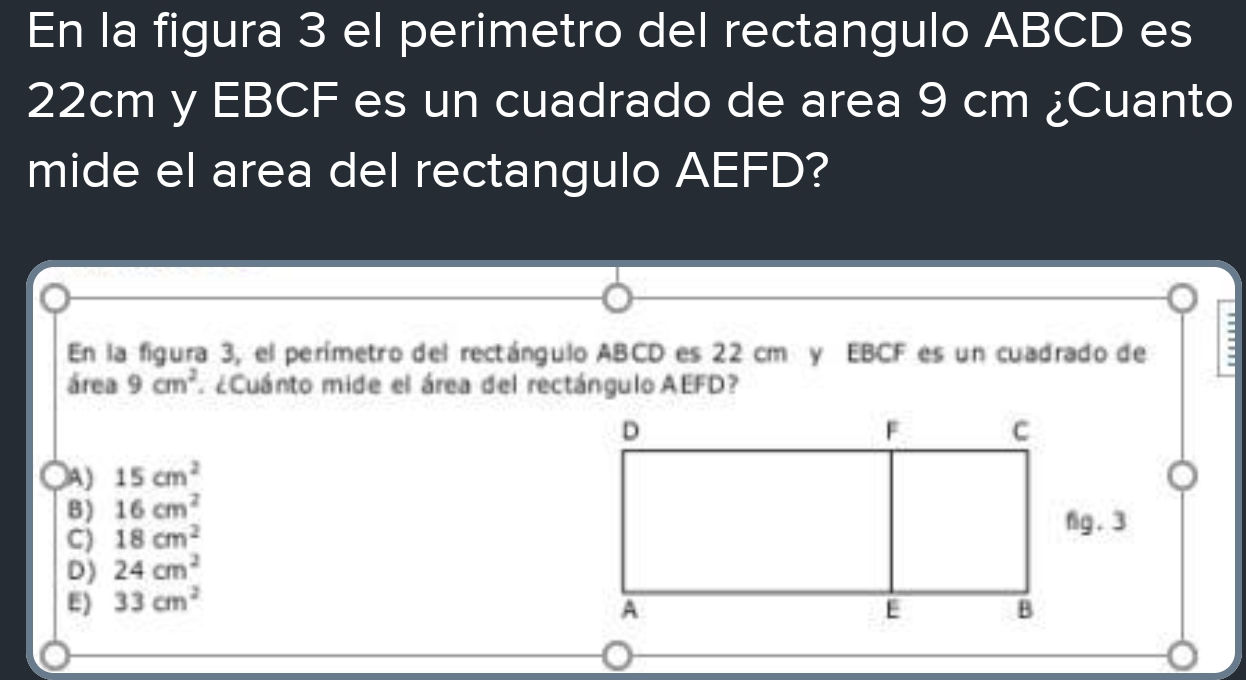En la figura 3, el perimetro del rectangulo | StudyX