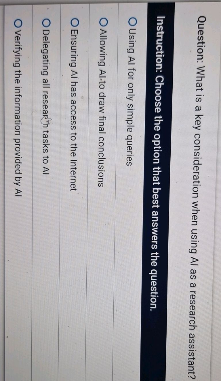 Question: What is a key consideration when | StudyX