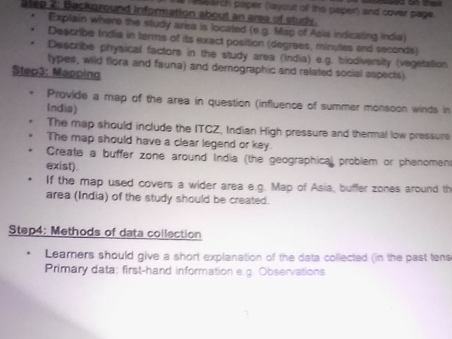 Step 2: Background information about an area | StudyX