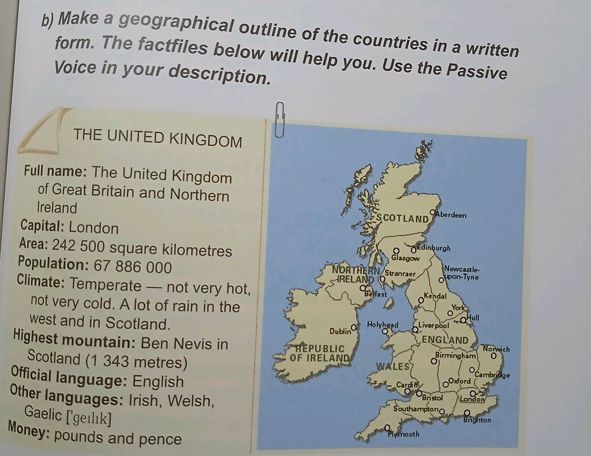 b) Make a geographical outline of the | StudyX