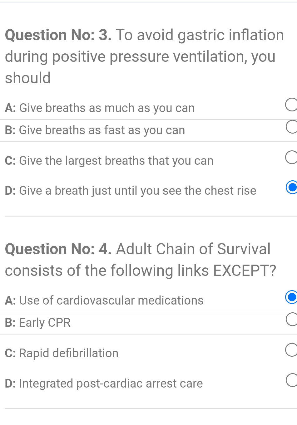 Question No: 3. To avoid gastric inflation | StudyX