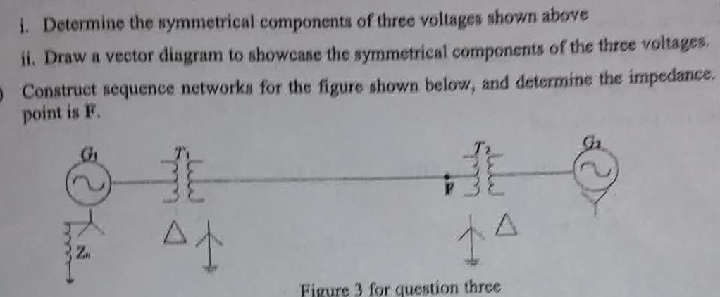 i. Determine the symmetrical components of | StudyX