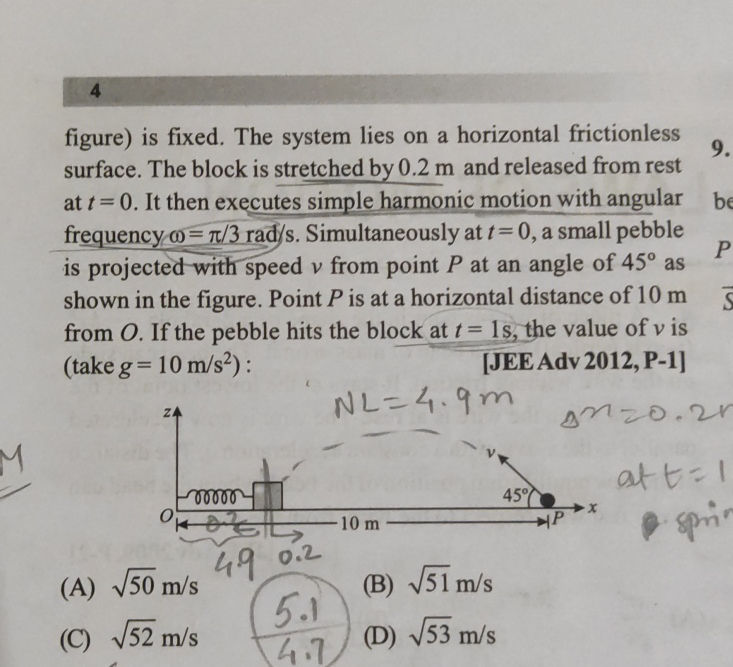 The system lies on a horizontal frictionless | StudyX