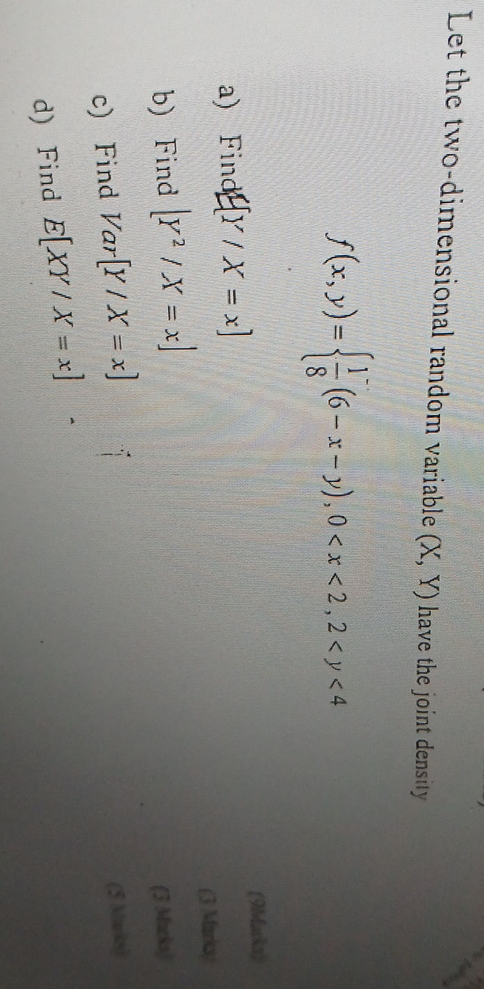 Let the two-dimensional random variable (X,