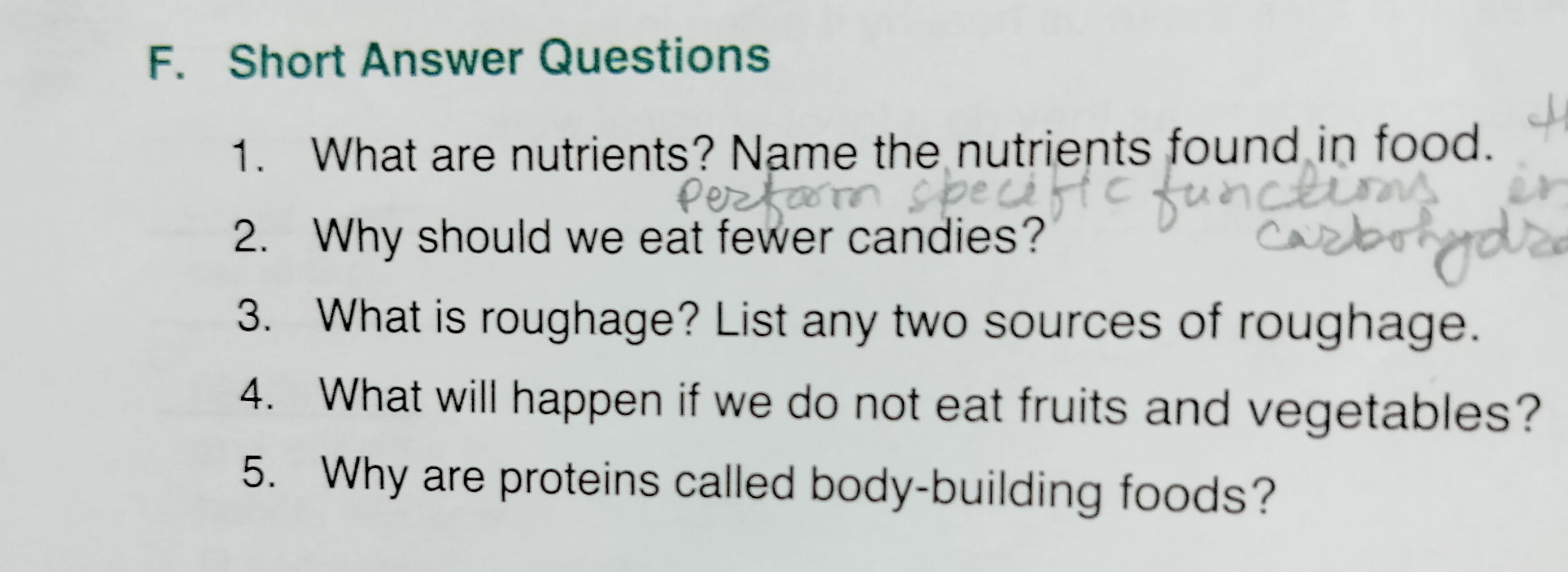 1. What are nutrients? Name the nutrients | StudyX