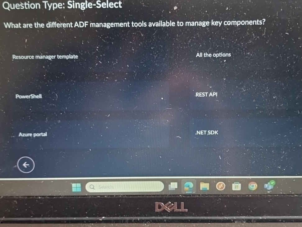 What are the different ADF management tools | StudyX