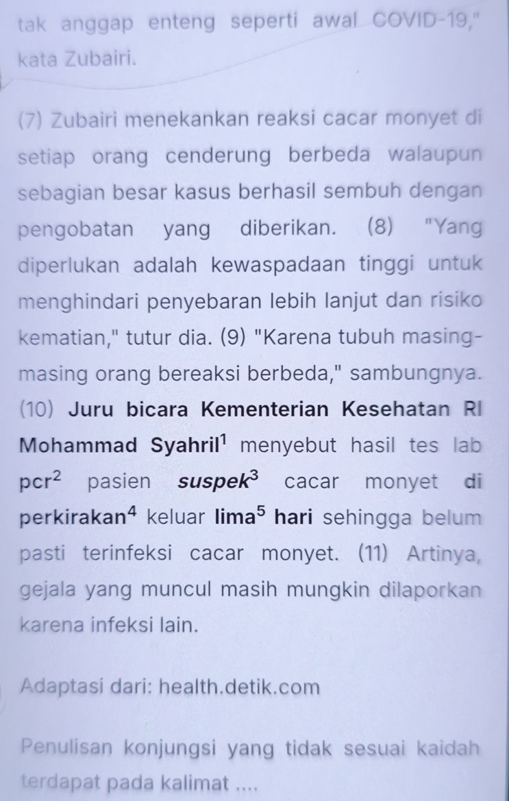 Penulisan konjungsi yang tidak sesuai kaidah | StudyX