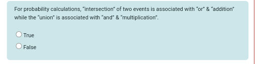 For probability calculations, "intersection" | StudyX