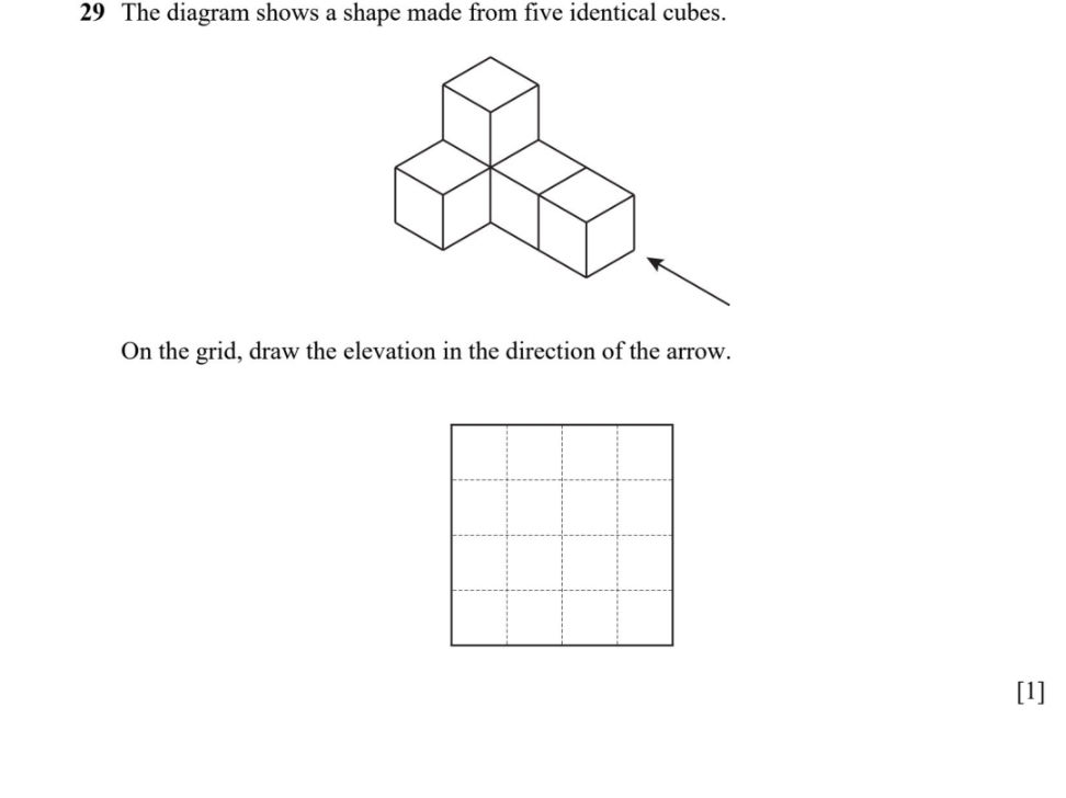 29 The diagram shows a shape made from five | StudyX