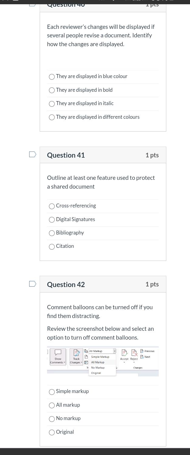 Question 40 Each reviewer's changes will be | StudyX