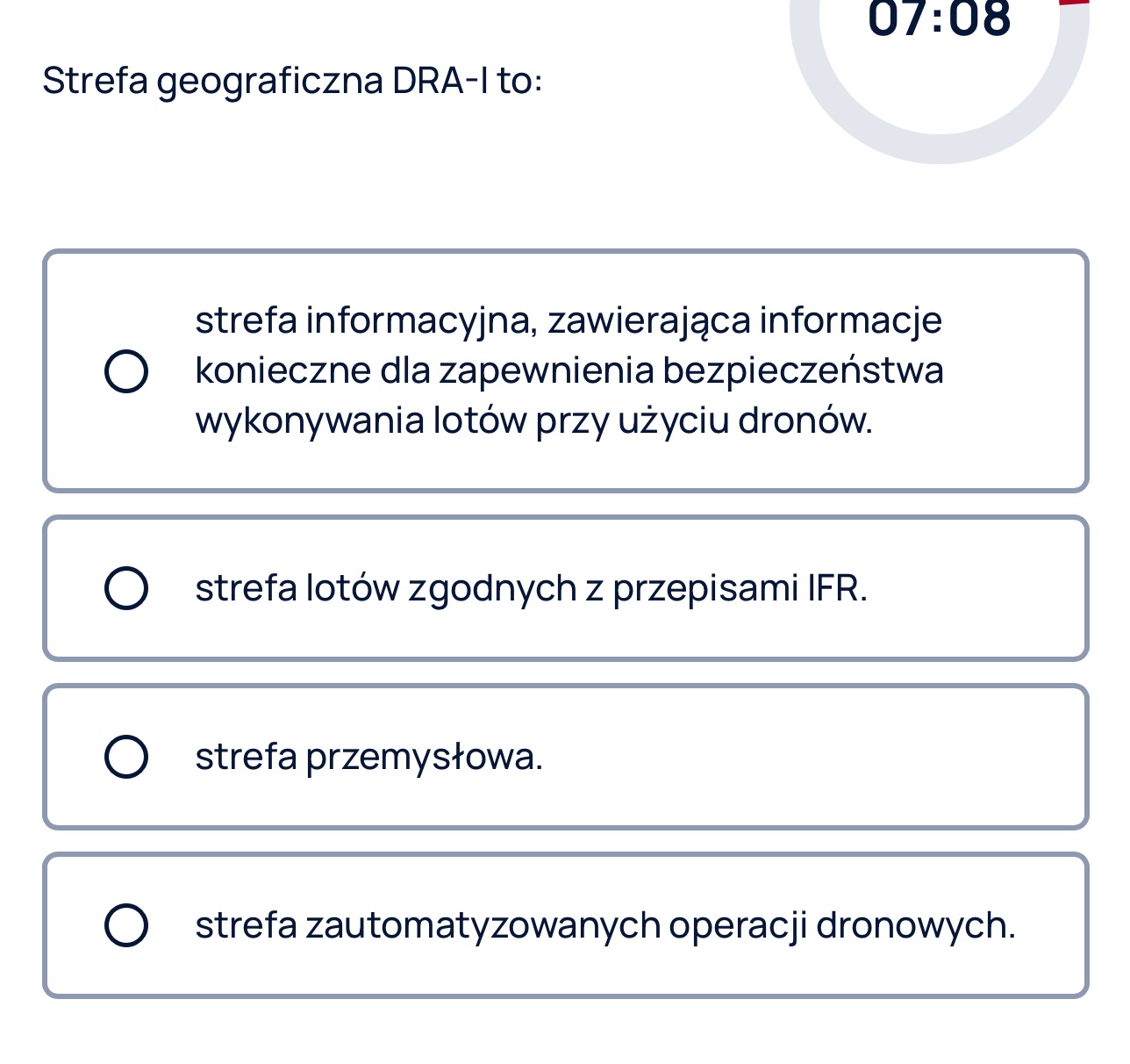 Strefa geograficzna DRA-I to: strefa