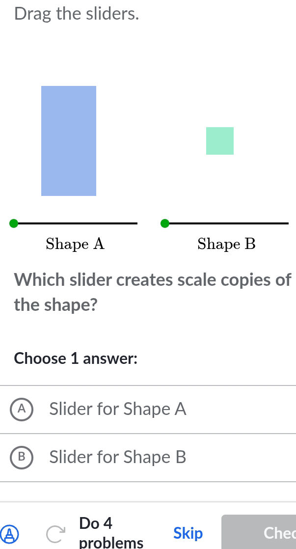 Which slider creates scale copies of the | StudyX