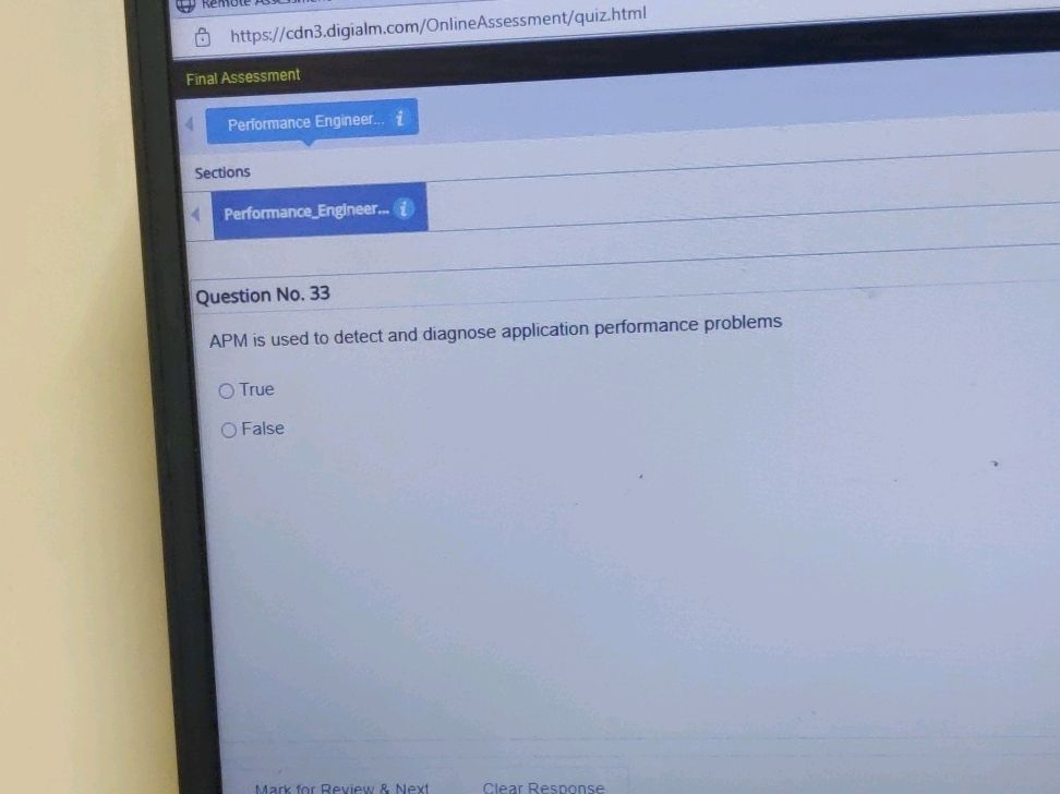 Question No. 33 APM is used to detect and | StudyX