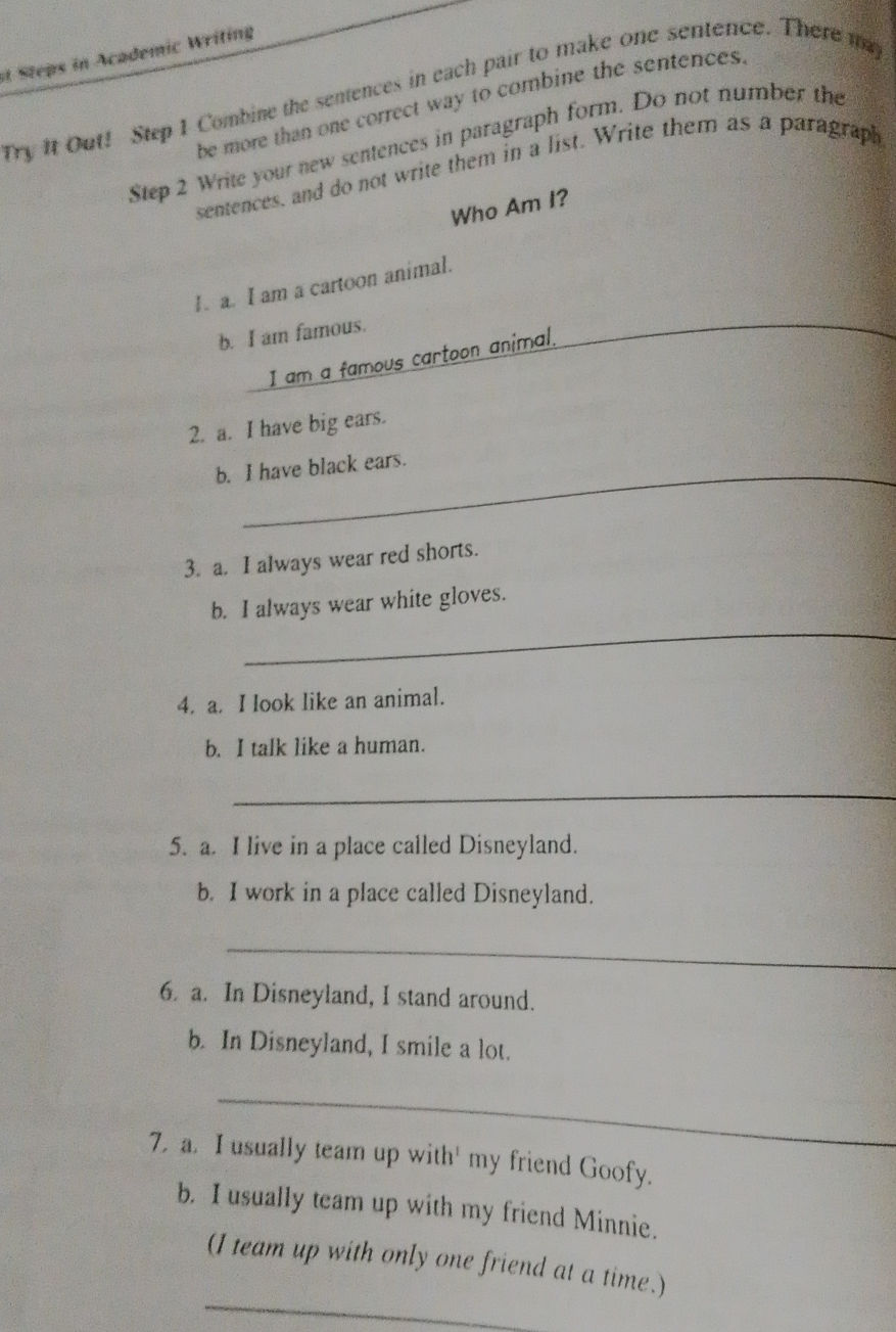 Combine the sentences in each pair to make | StudyX