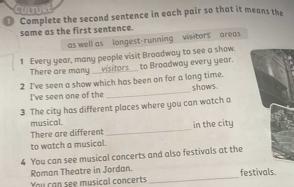 1 Complete the second sentence in each pair | StudyX