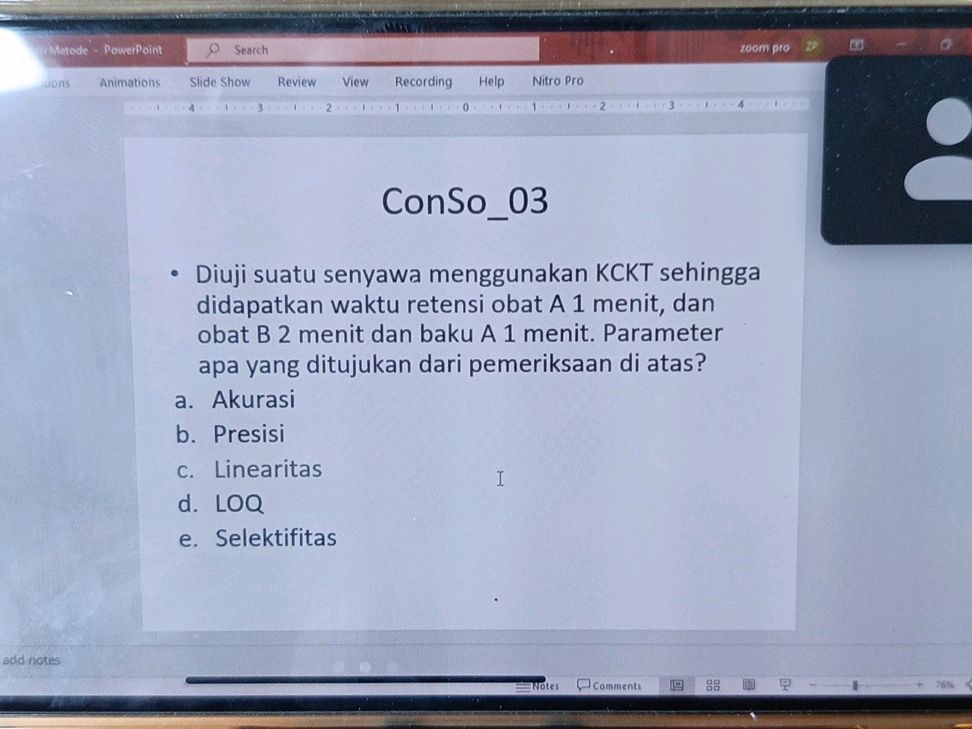 Diuji suatu senyawa menggunakan KCKT | StudyX
