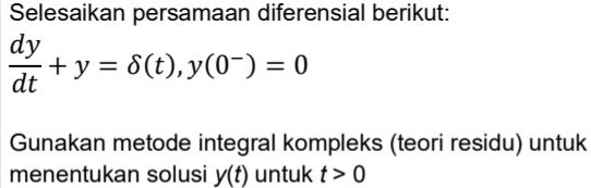 Selesaikan persamaan diferensial berikut: $ | StudyX