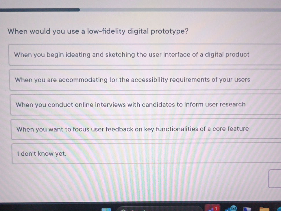 When would you use a low-fidelity digital | StudyX
