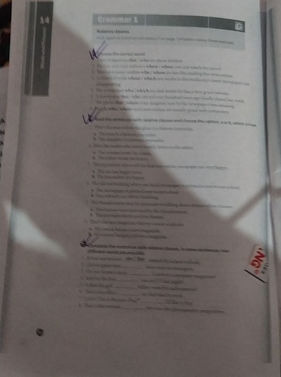 Read the sentences with relative clauses and | StudyX