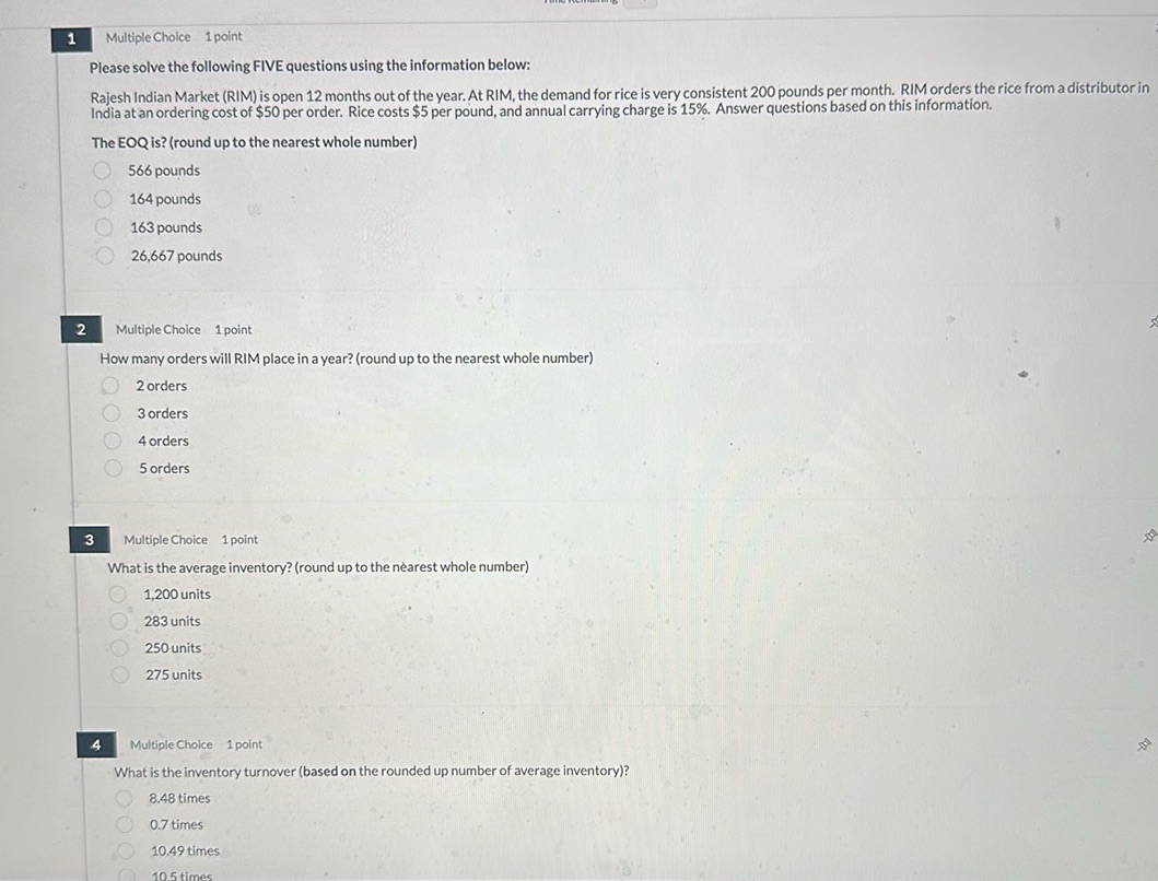 Please solve the following FIVE questions | StudyX