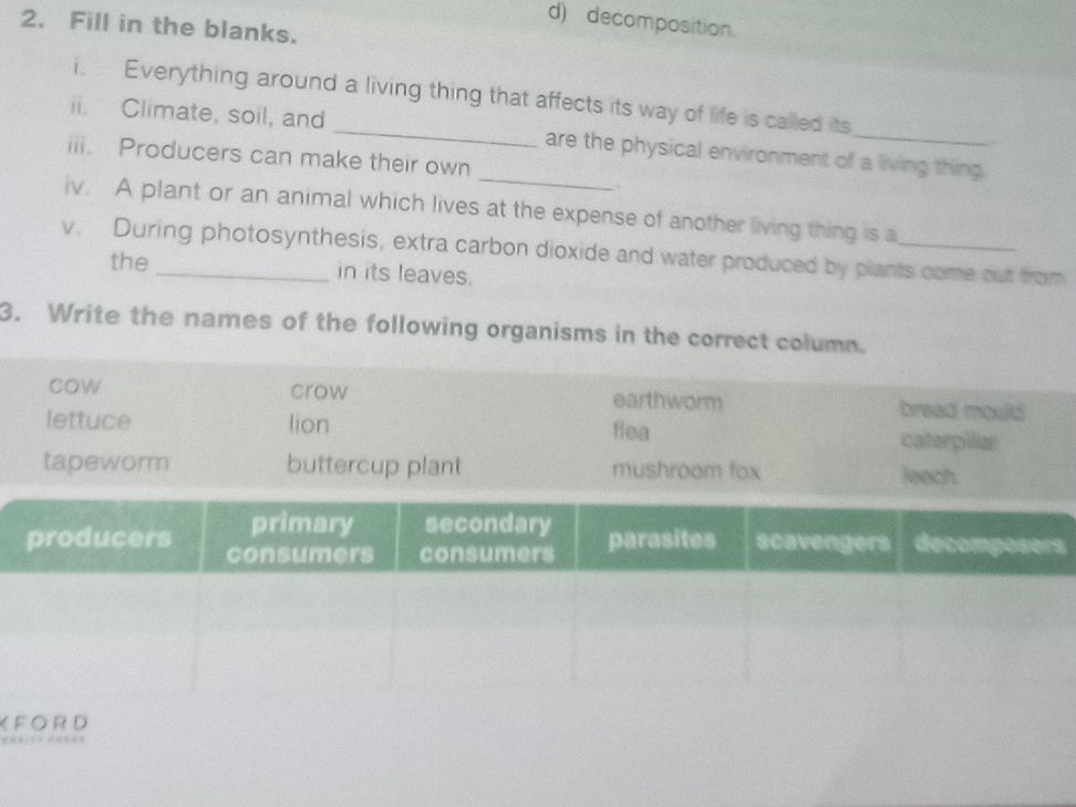 2. Fill in the blanks. i. Everything around | StudyX