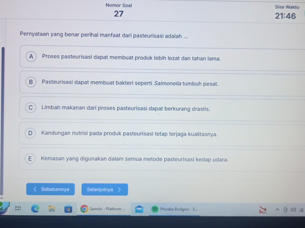 Pernyataan yang benar perihal manfaat dari | StudyX