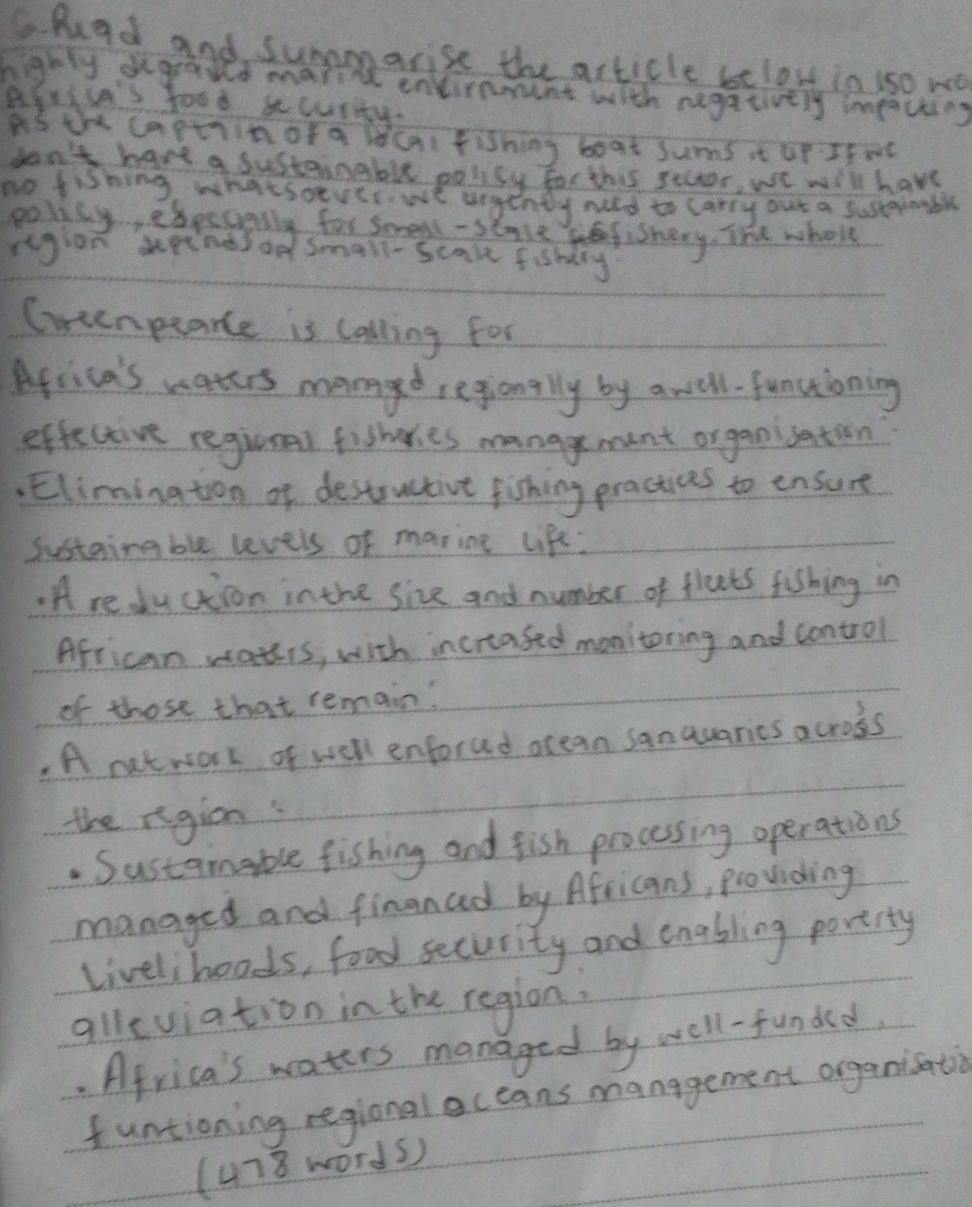 6-Read and summarize the article below in | StudyX