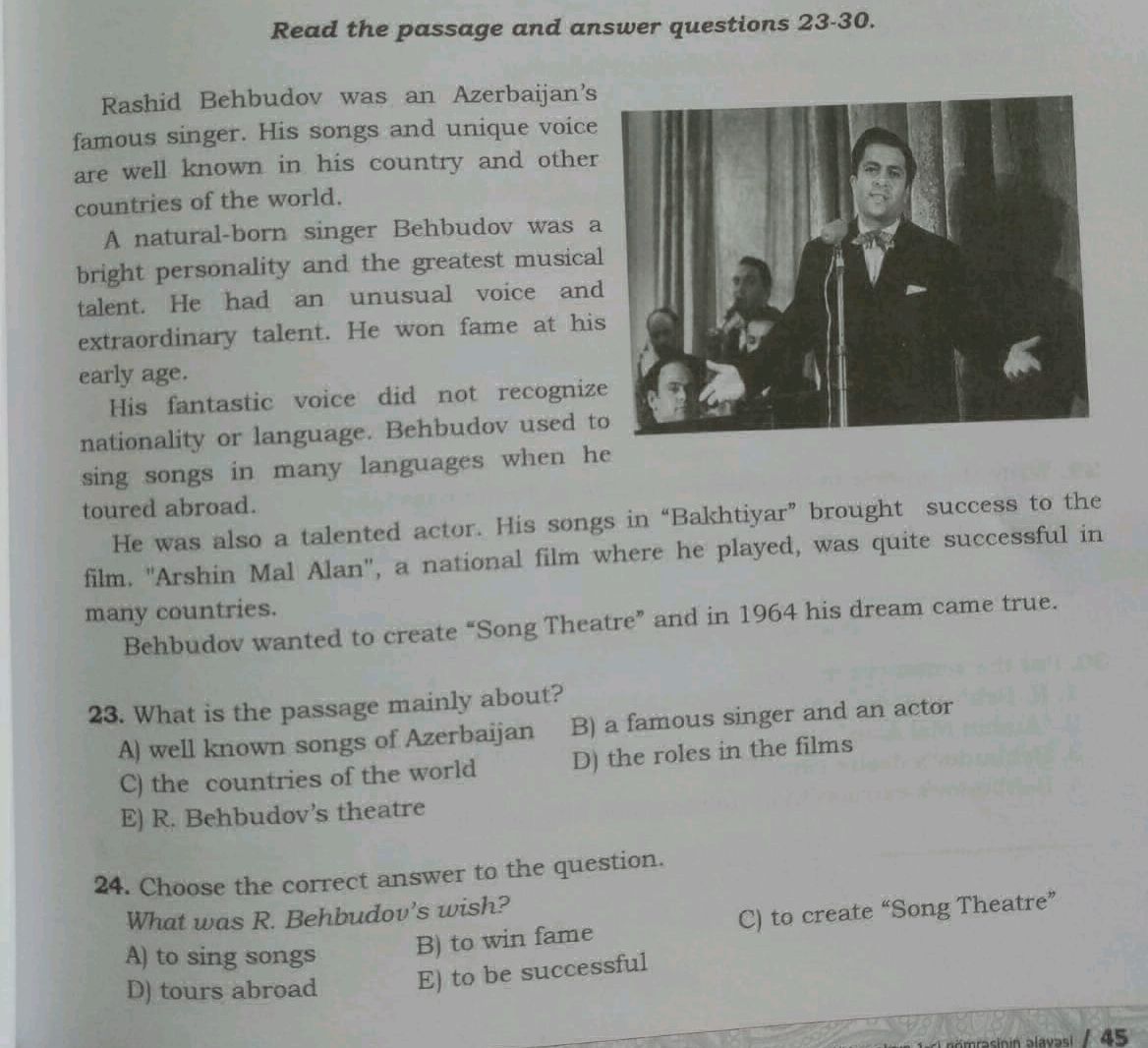 Read the passage and answer questions 23-30. | StudyX