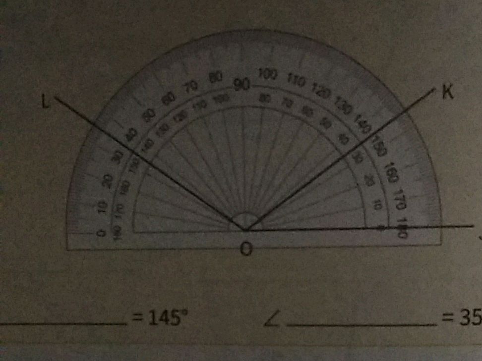 The image shows a protractor with angles | StudyX