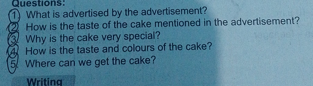 Questions: (1) What is advertised by the | StudyX
