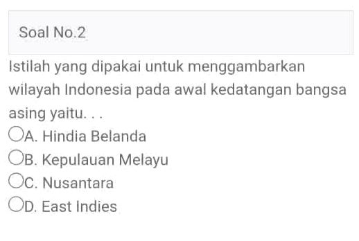 Soal No.2 Istilah yang dipakai untuk | StudyX