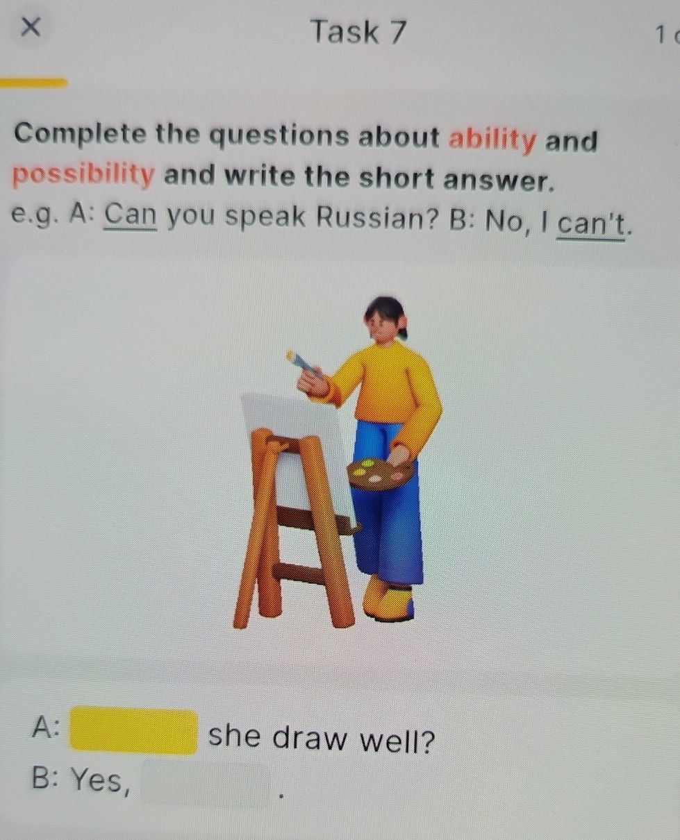 Complete the questions about ability and | StudyX